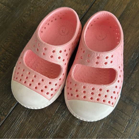 Native | Shoes | Native Toddler Pink Sparkle Girls Shoes | Poshmark